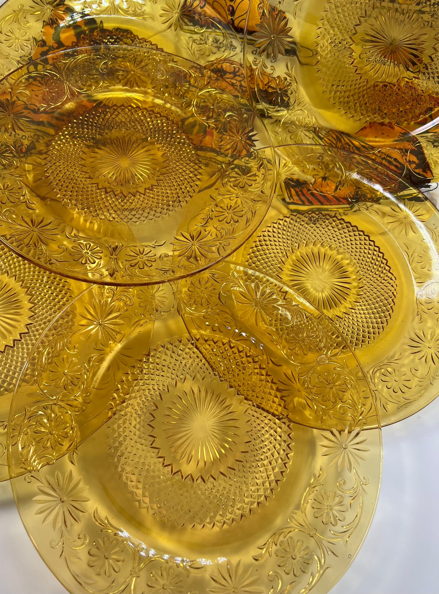 Depression Glass Dinner Plates, Set of 6, Indiana Glass Company, 1940 ...